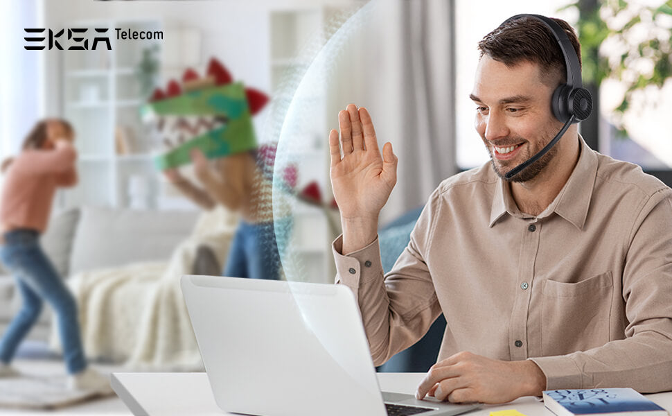 EKSAtelecom H16: Innovative Office Headset with Magnetic Dongle Storage