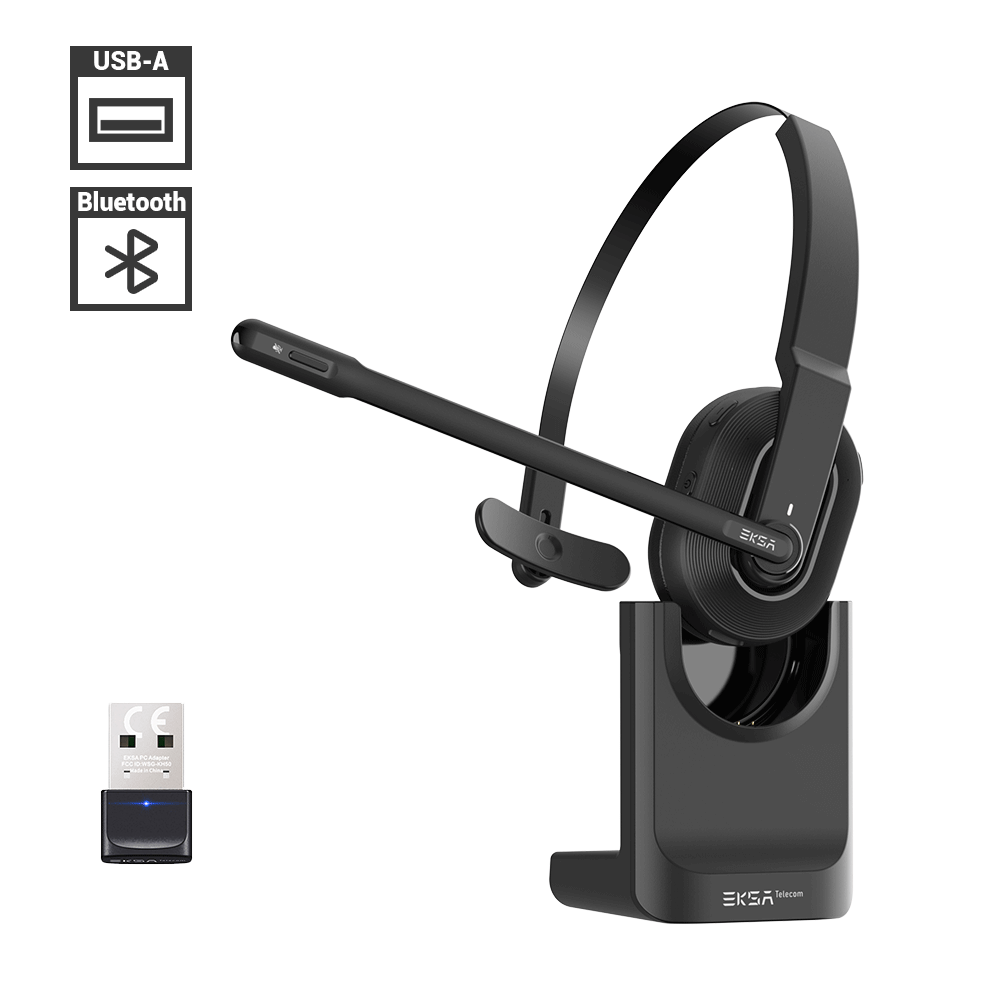 EKSAtelecom® H5 Bluetooth Computer Headset
